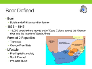 Boer Wars (historical context presentation) By Austin Hennings | PPTX