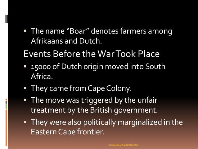 Causes Of Anglo Boer War