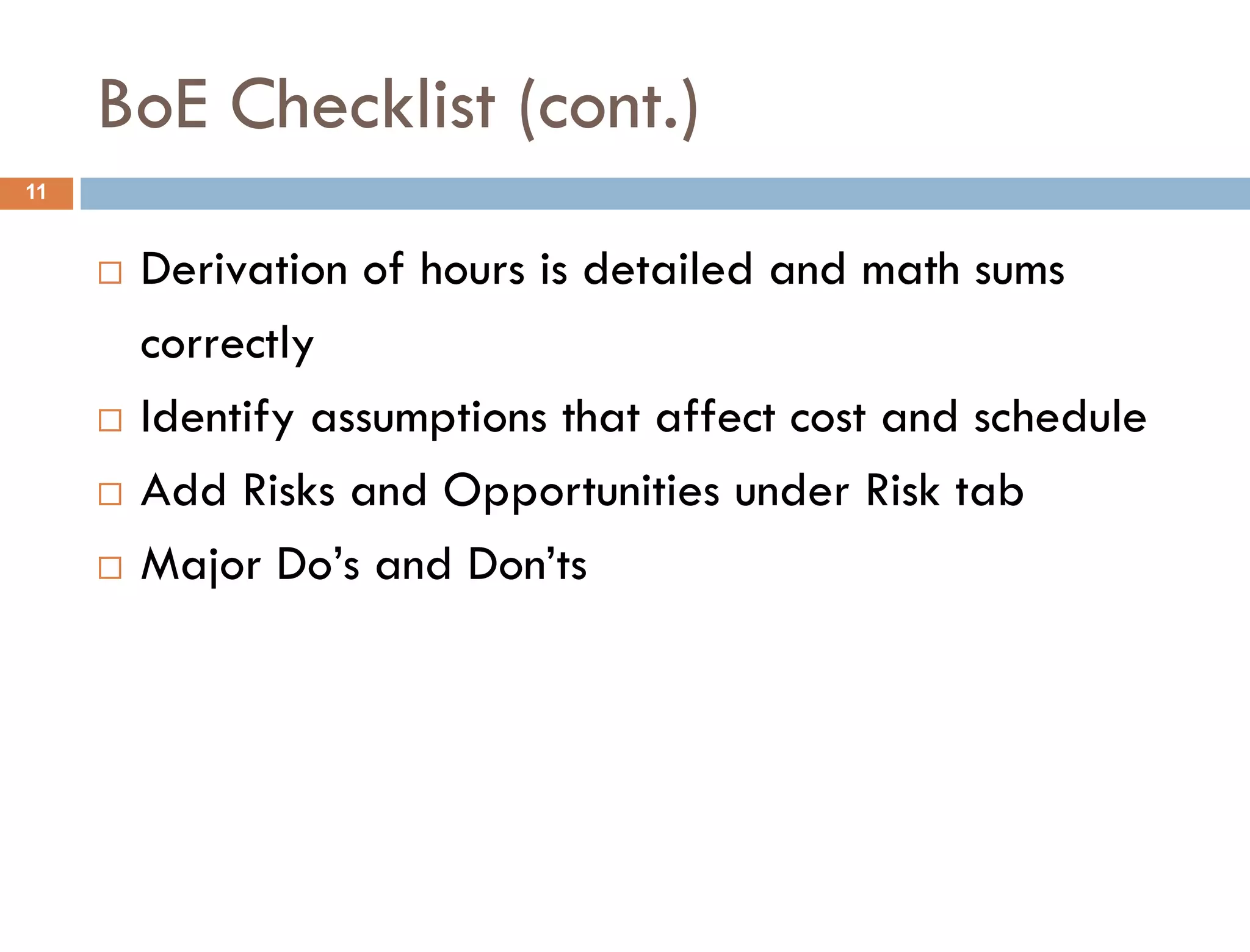 Basis of Estimate Processes | PDF