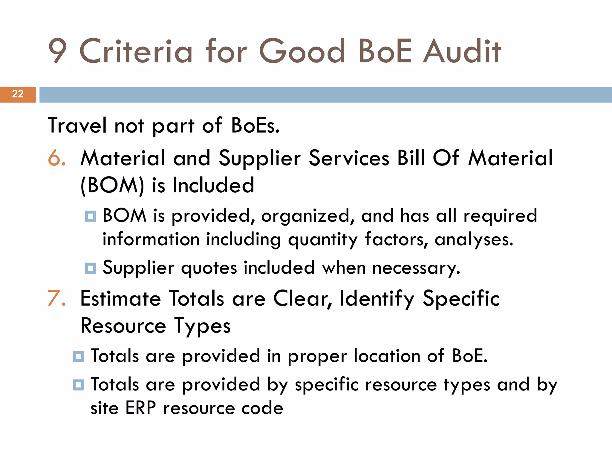 Basis of Estimate Processes | PDF