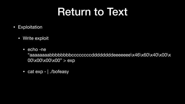 Linux Binary Exploitation - Stack buffer overflow | PPT | Free Download
