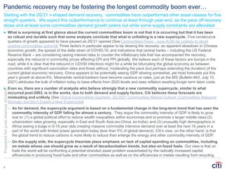 BofA - Commodities Outlook - As of 3Q21. | PDF
