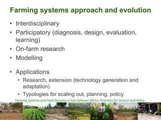 A Farming Systems Approach to Support Planning and Investment in ...