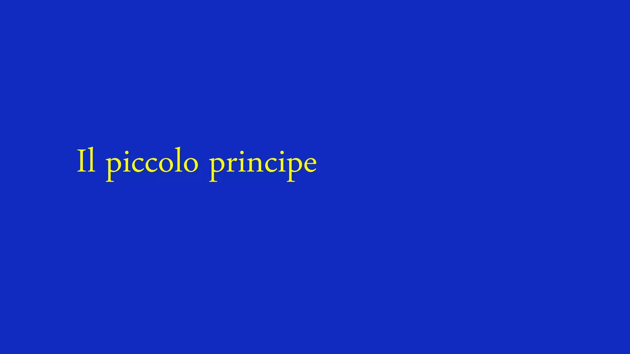Il Piccolo Principe | PPTX