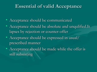 B offer n acceptance | PPT
