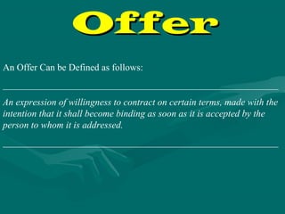 B offer n acceptance | PPT