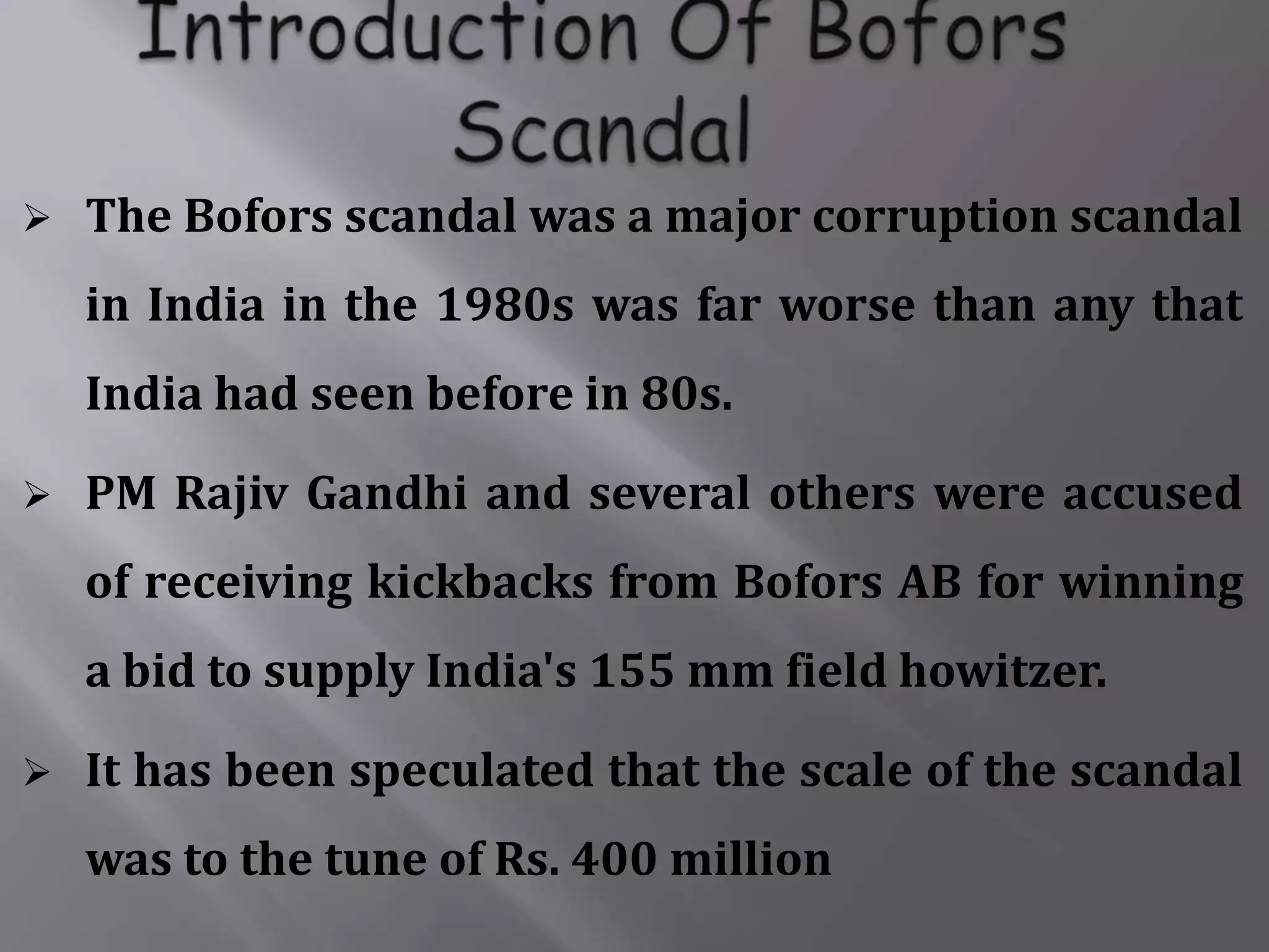 Bofors scam by skmr | PPTX