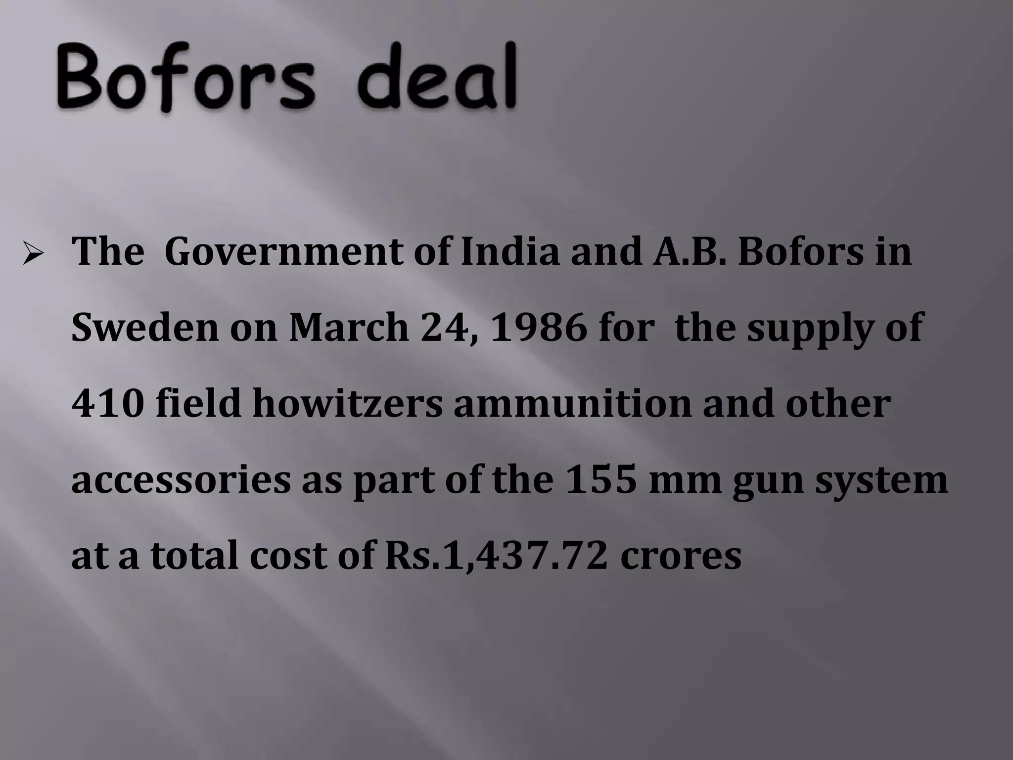 Bofors scam by skmr | PPTX