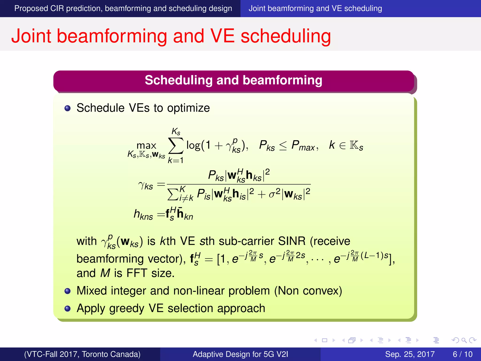 Adaptive Channel Prediction, Beamforming and Scheduling Design for 5G V2I Network | PDF