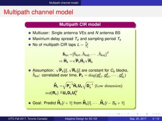 Adaptive Channel Prediction, Beamforming and Scheduling Design for 5G V2I Network | PDF