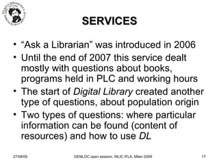 Developing services for local history research through a digitization ...