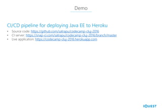 Creating a CI/CD Pipeline for a Java EE Application in the Cloud | PPT