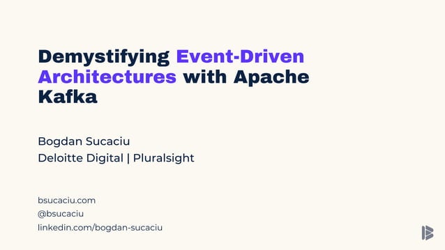 Demystifying Event-Driven Architectures with Apache Kafka | Bogdan ... Demystifying Event-Driven Architectures with Apache Kafka | Bogdan ...