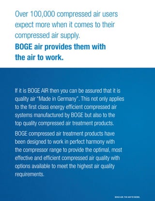 Boge Compressed Air Treatment Products | PDF