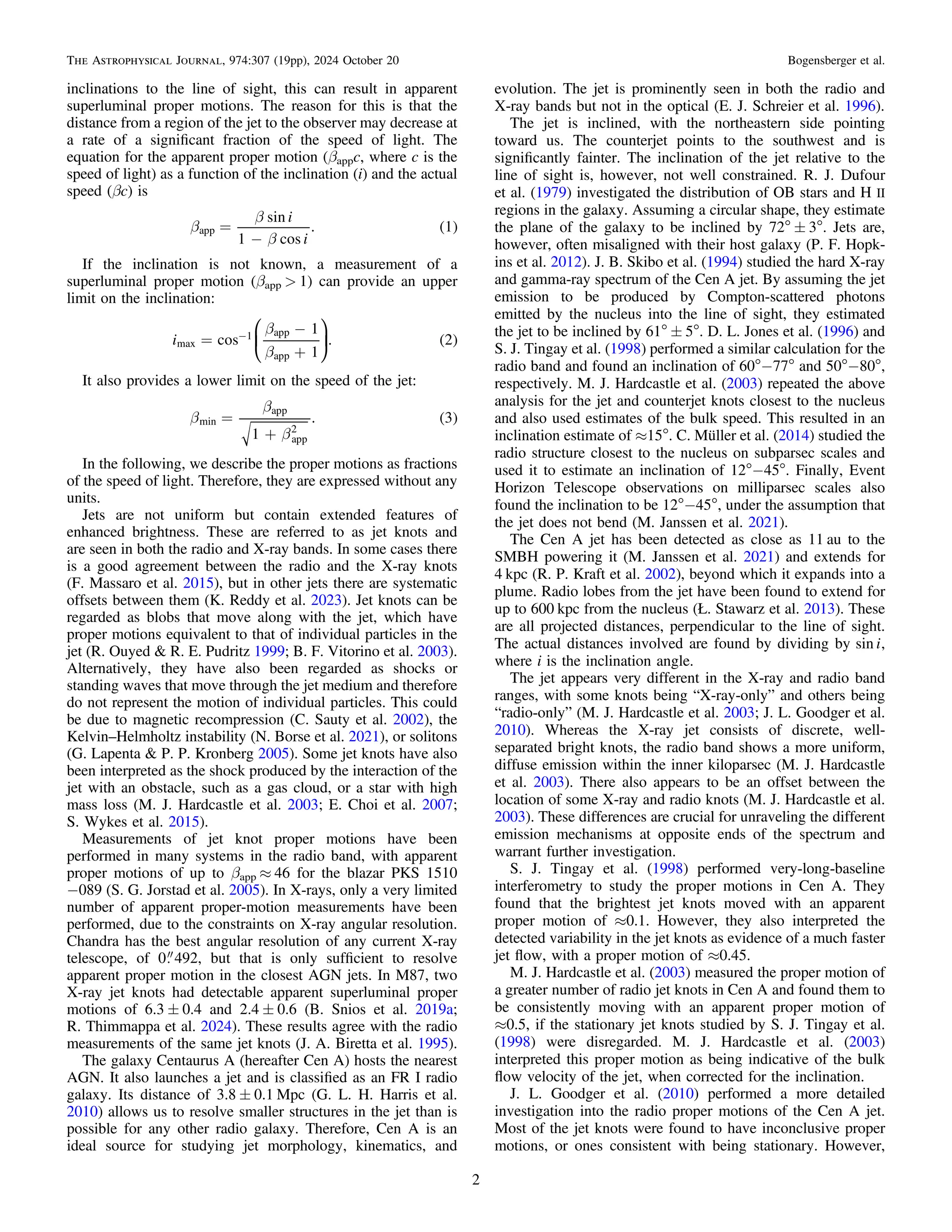 Superluminal Proper Motion in the X-Ray Jet of Centaurus A | PDF ...
