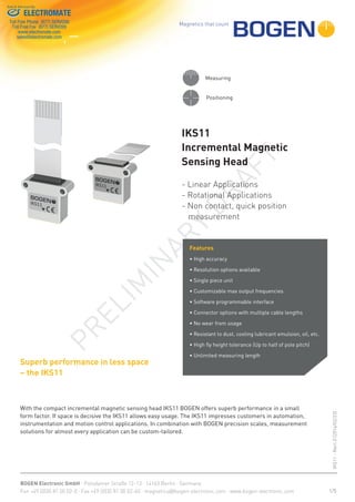 Bogen Technical IKS11 | PDF