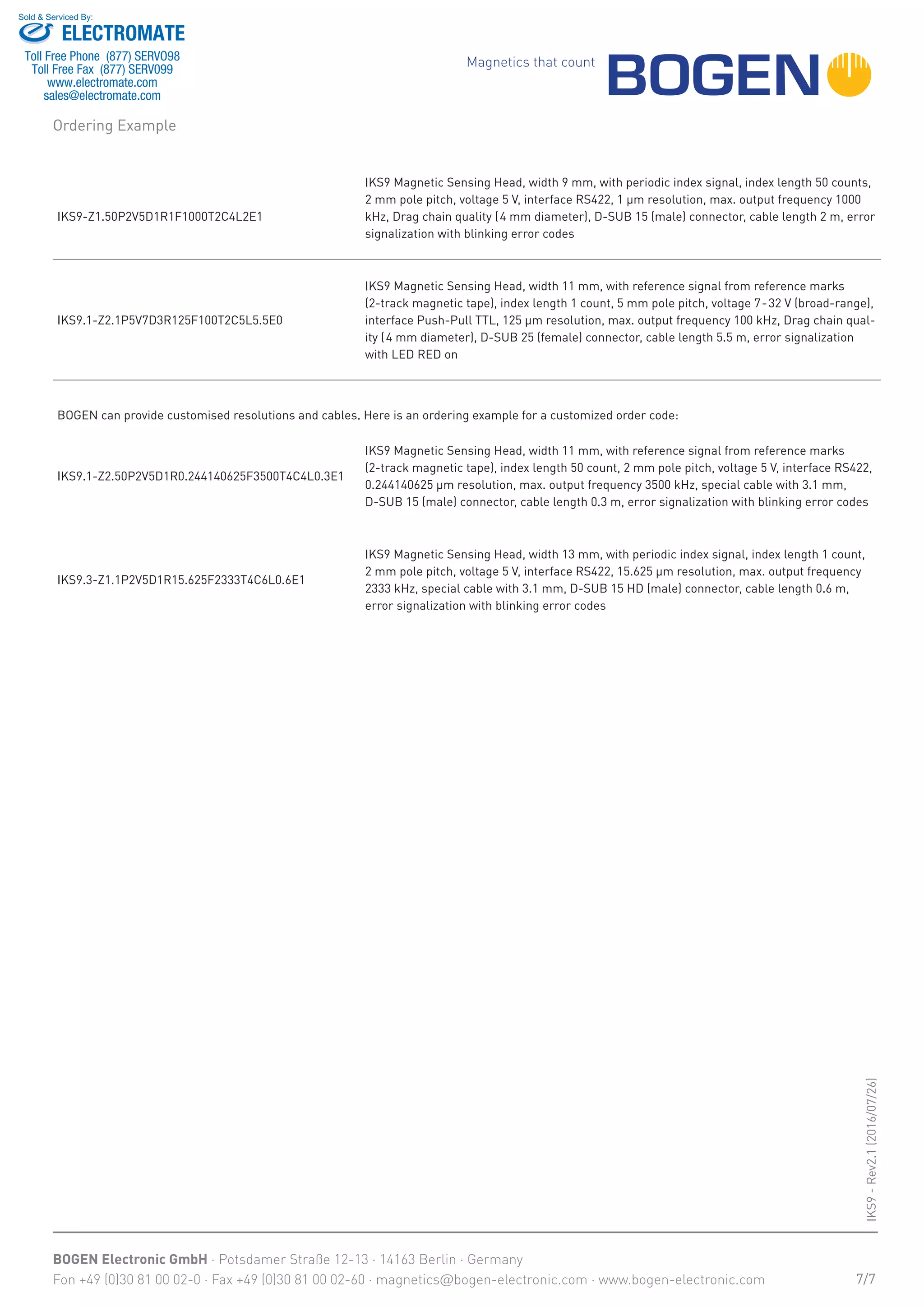 Bogen Technical IKS9 | PDF