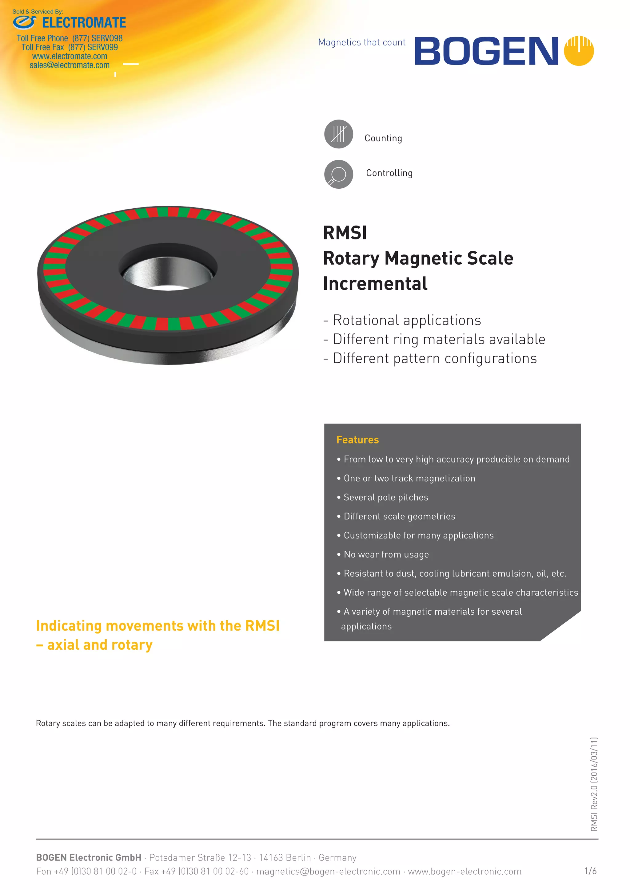 Bogen Technical Rotary Magnetic Scale Incremental | PDF