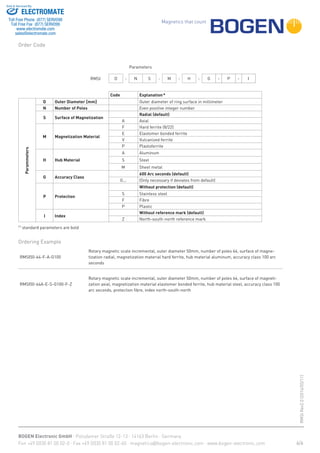 Bogen Technical Rotary Magnetic Scale Incremental | PDF