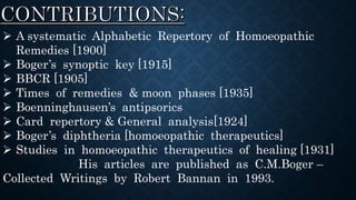 Boger's life & contributions | PPTX