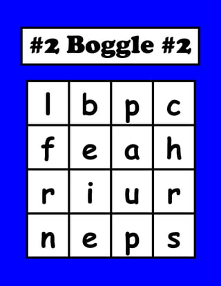 Boggle | PDF | Board Games and Puzzles | Games and Puzzles