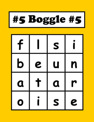Boggle | PDF