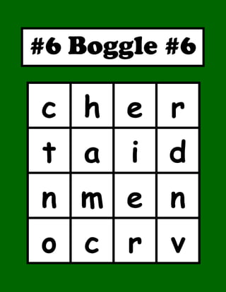 Boggle | PDF