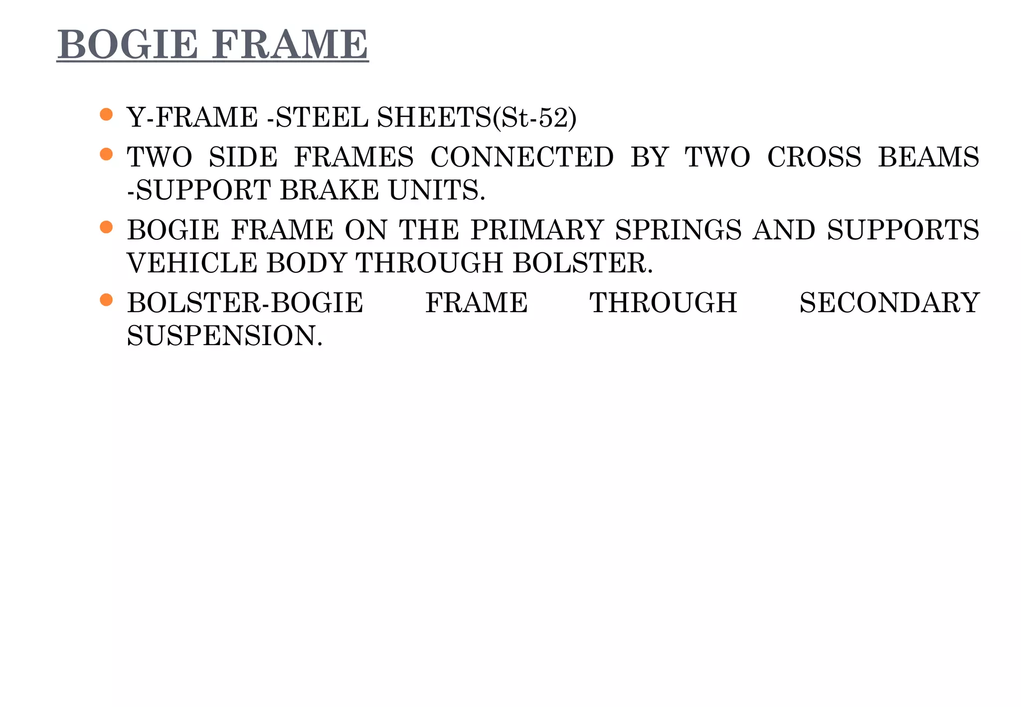 Bogie under frame | PPT