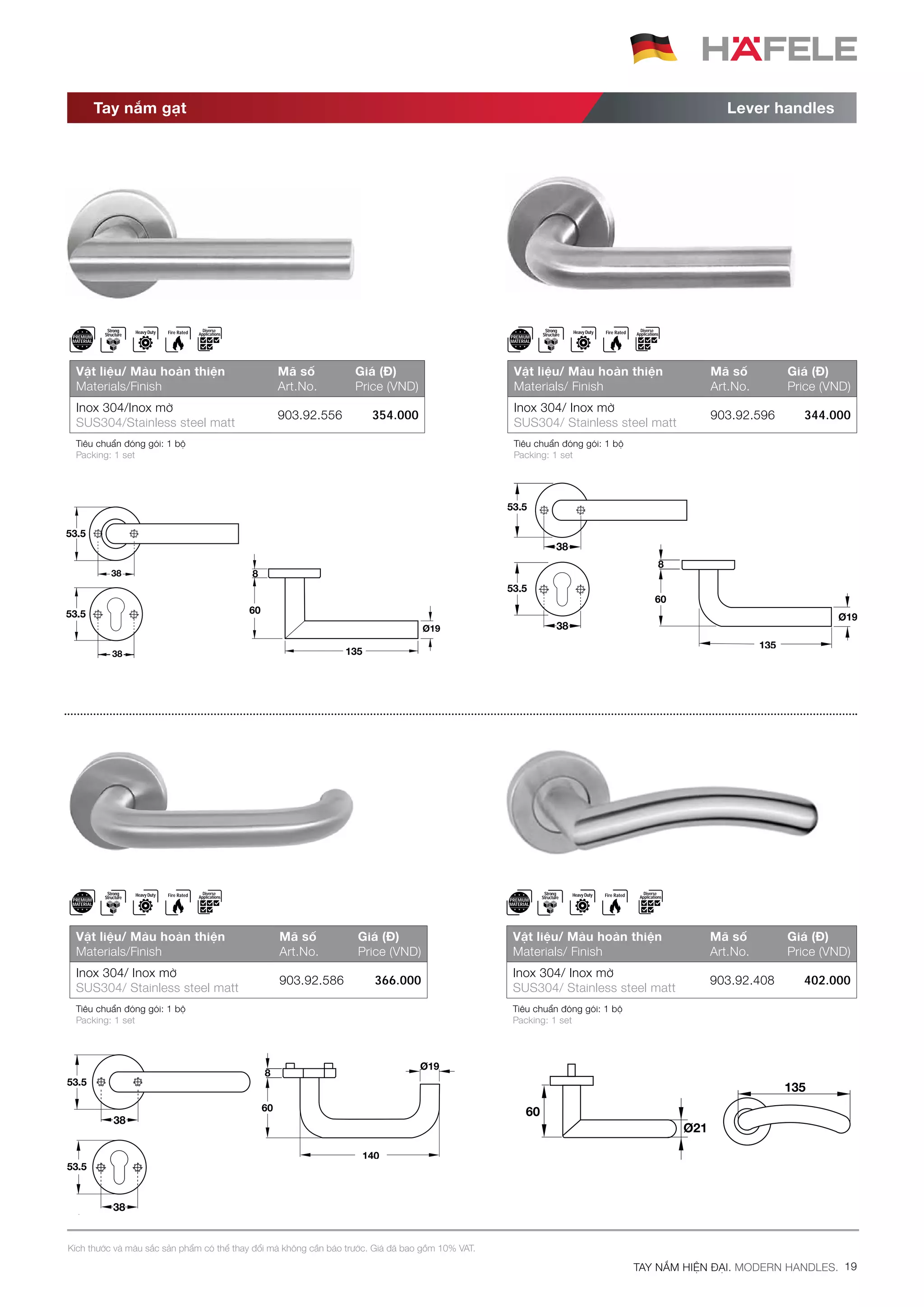 Catalogue Hafele - Phụ Kiện Cửa Hafele 2017 | PDF