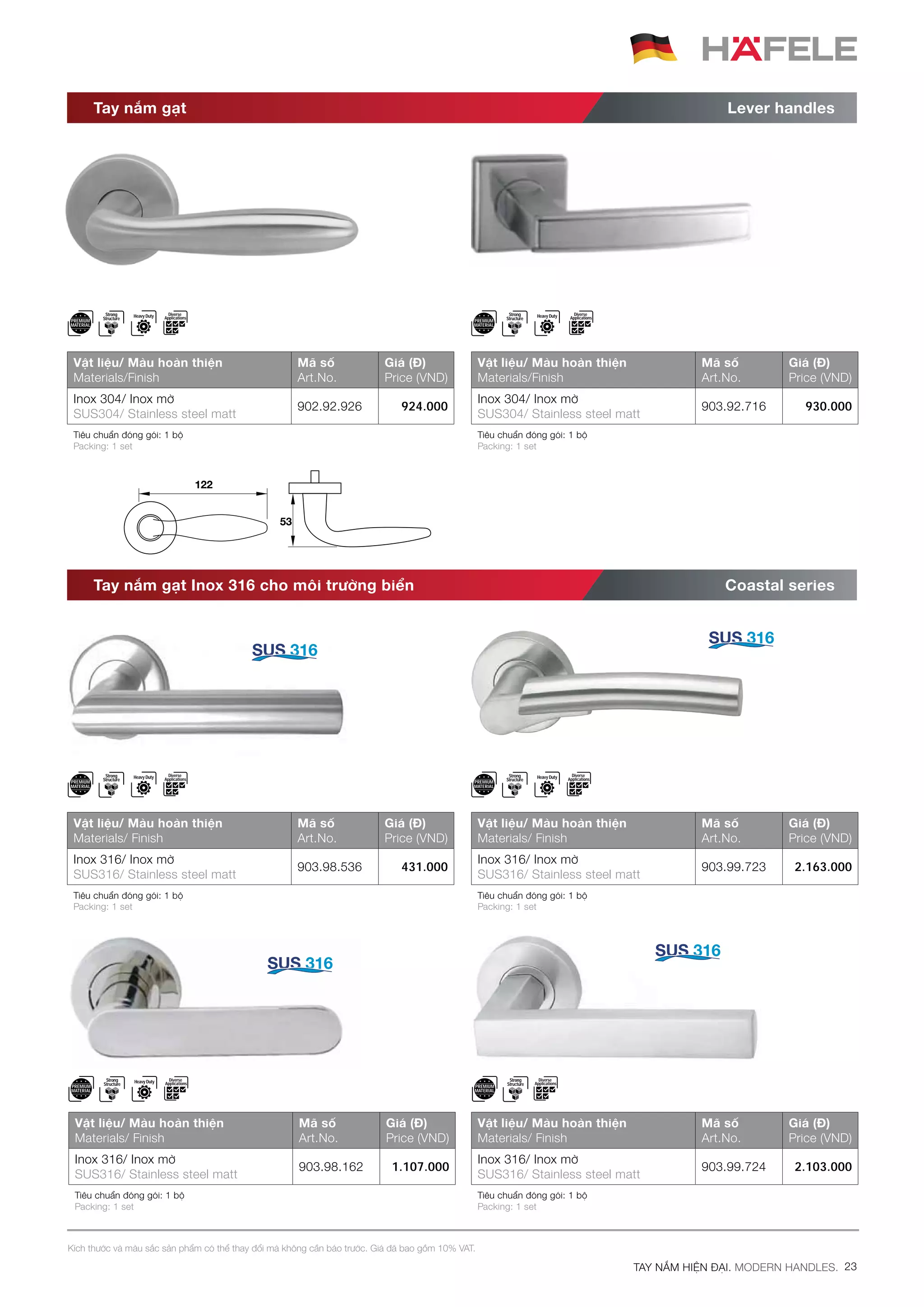 Catalogue Hafele - Phụ Kiện Cửa Hafele 2017 | PDF