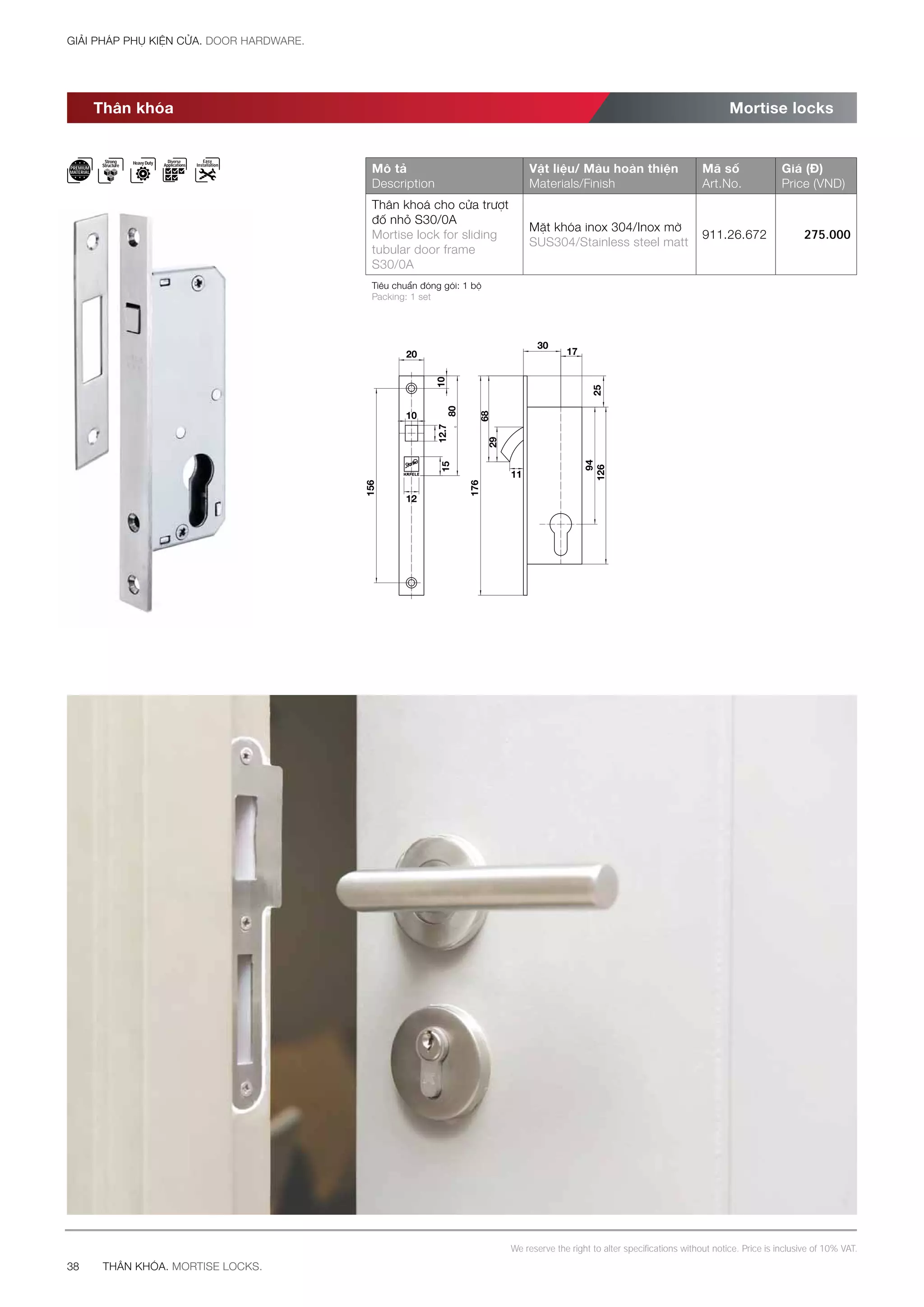 Catalogue Hafele - Phụ Kiện Cửa Hafele 2017 | PDF