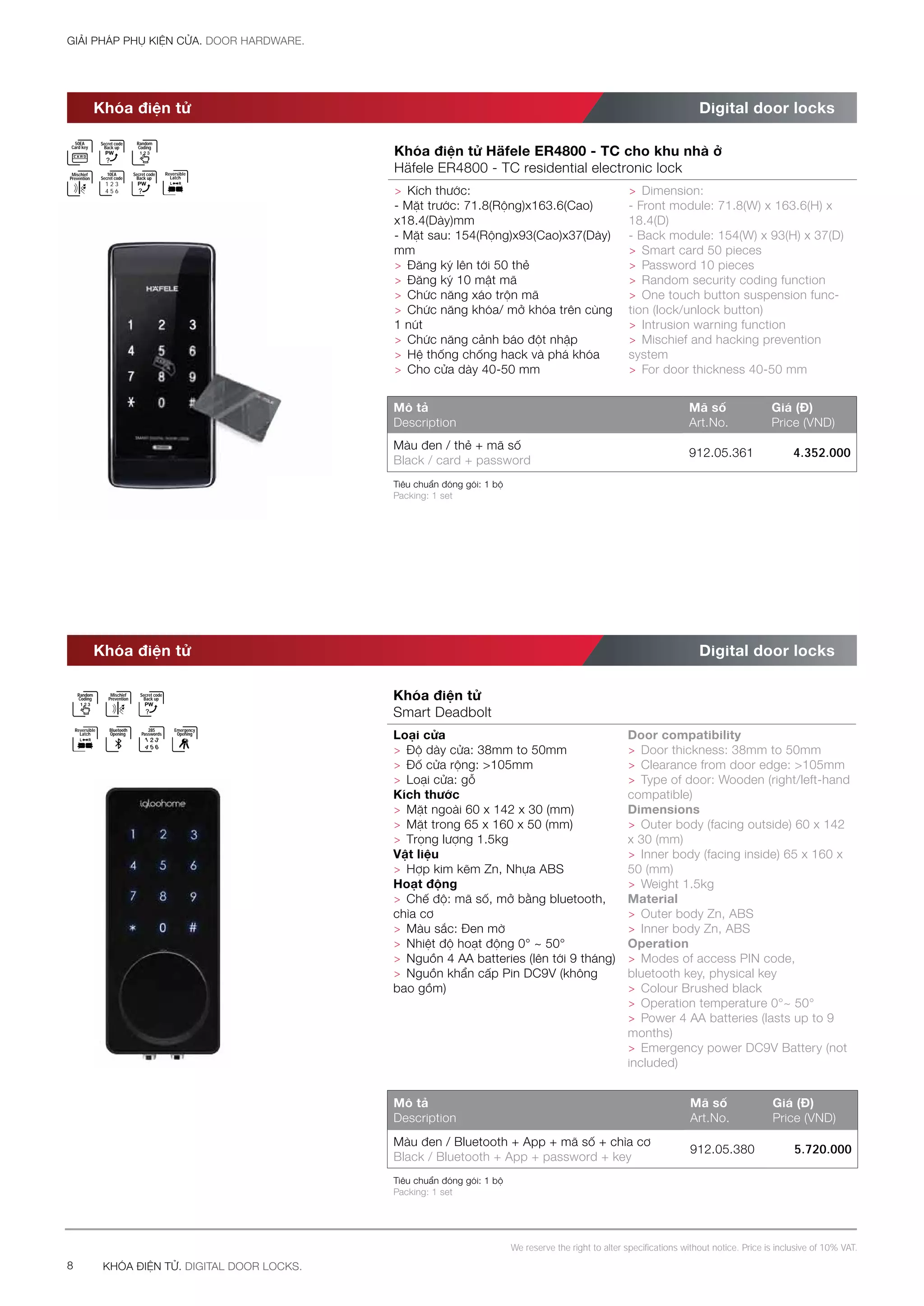 Catalogue Hafele - Phụ Kiện Cửa Hafele 2017 | PDF