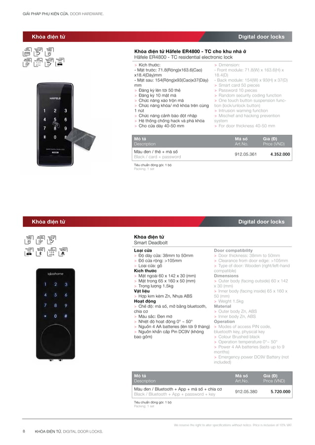 Catalogue Hafele - Phụ Kiện Cửa Hafele 2017 | PDF | Information and ...