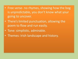 Bogland-Seamus Heaney | PPTX