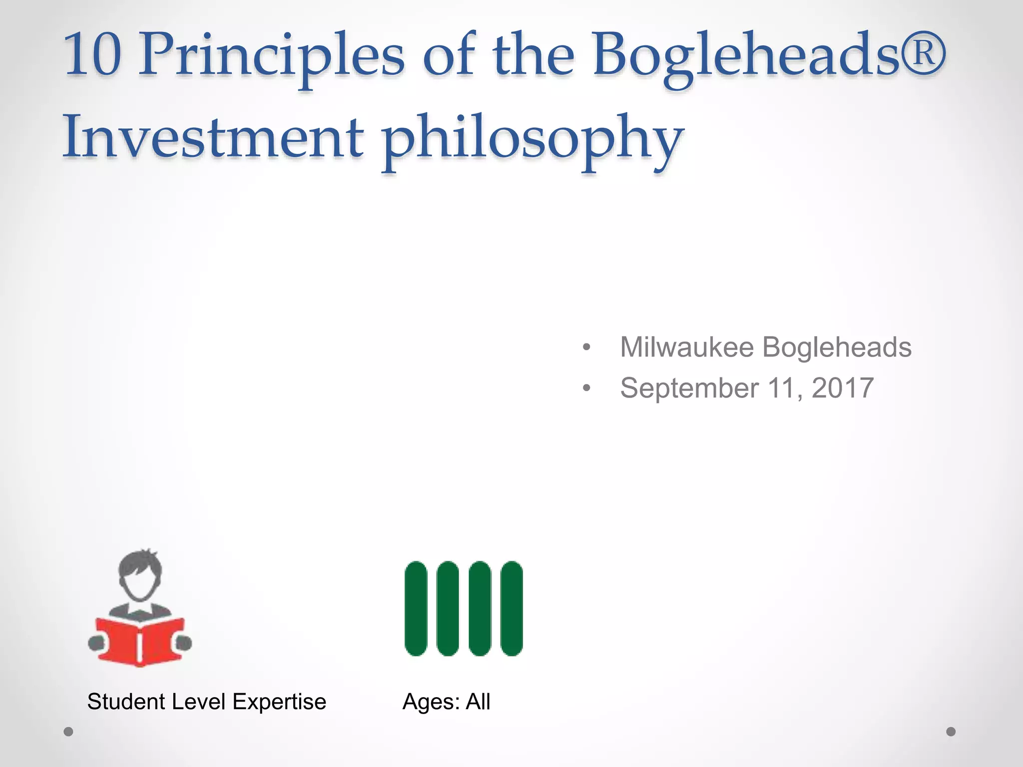 Boglehead principles | PPTX