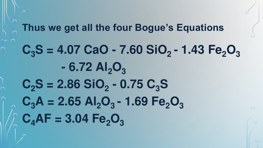 Bogues Equation - Calculation and Derivation