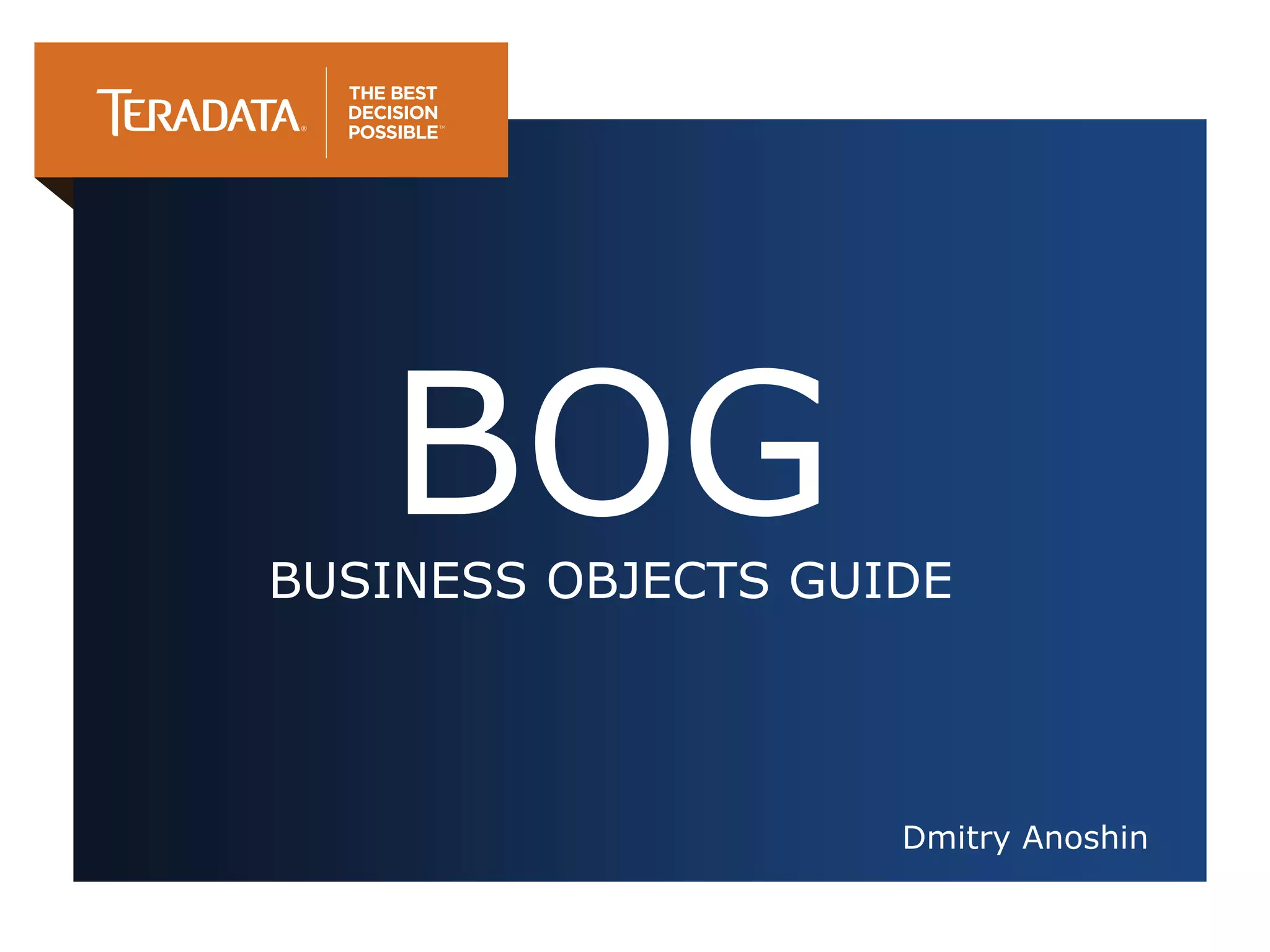 SAP BusinessObjects Web Intelligence training | PDF