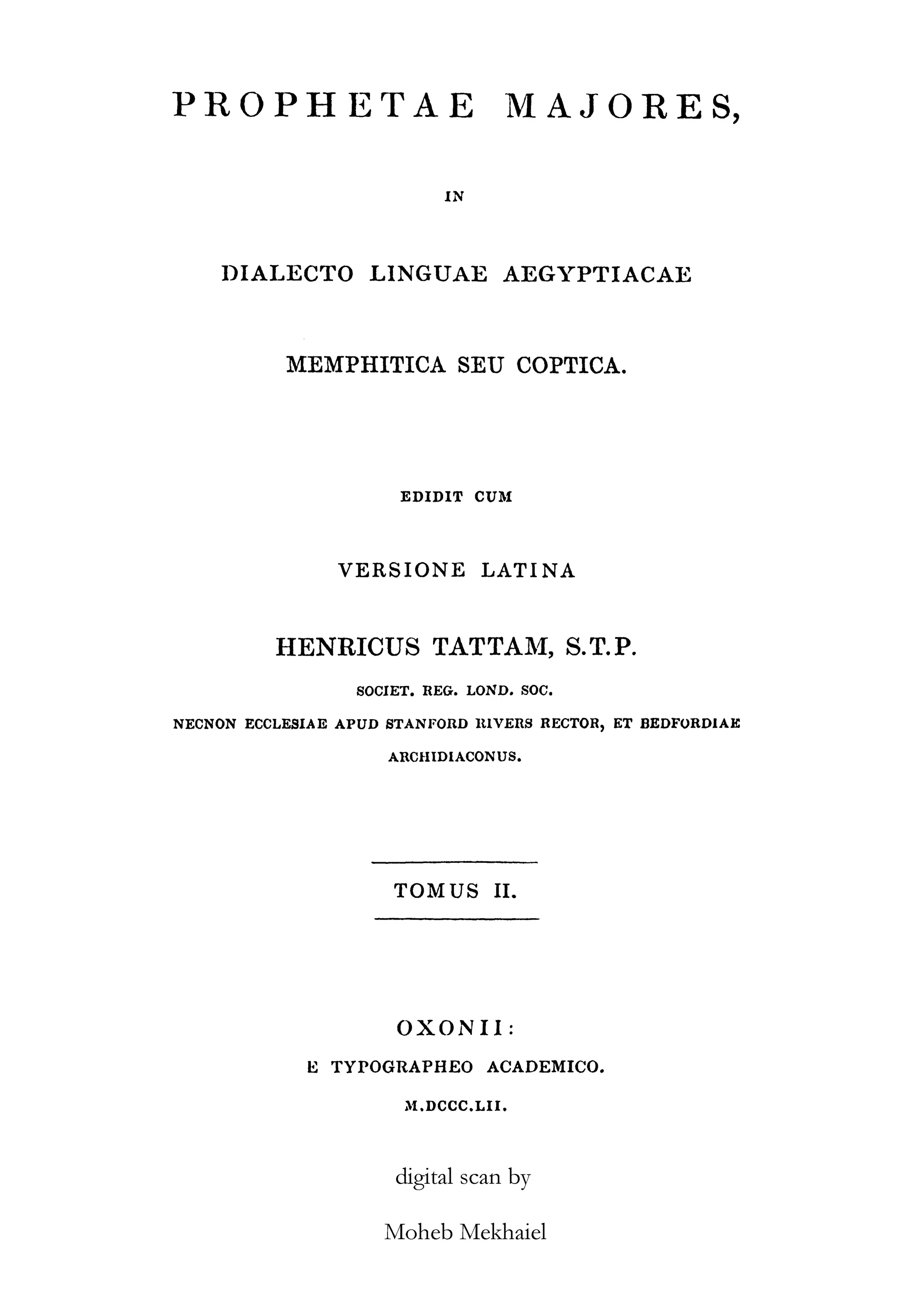 Coptic, Tattam, Ezekiel, and Daniel | PDF