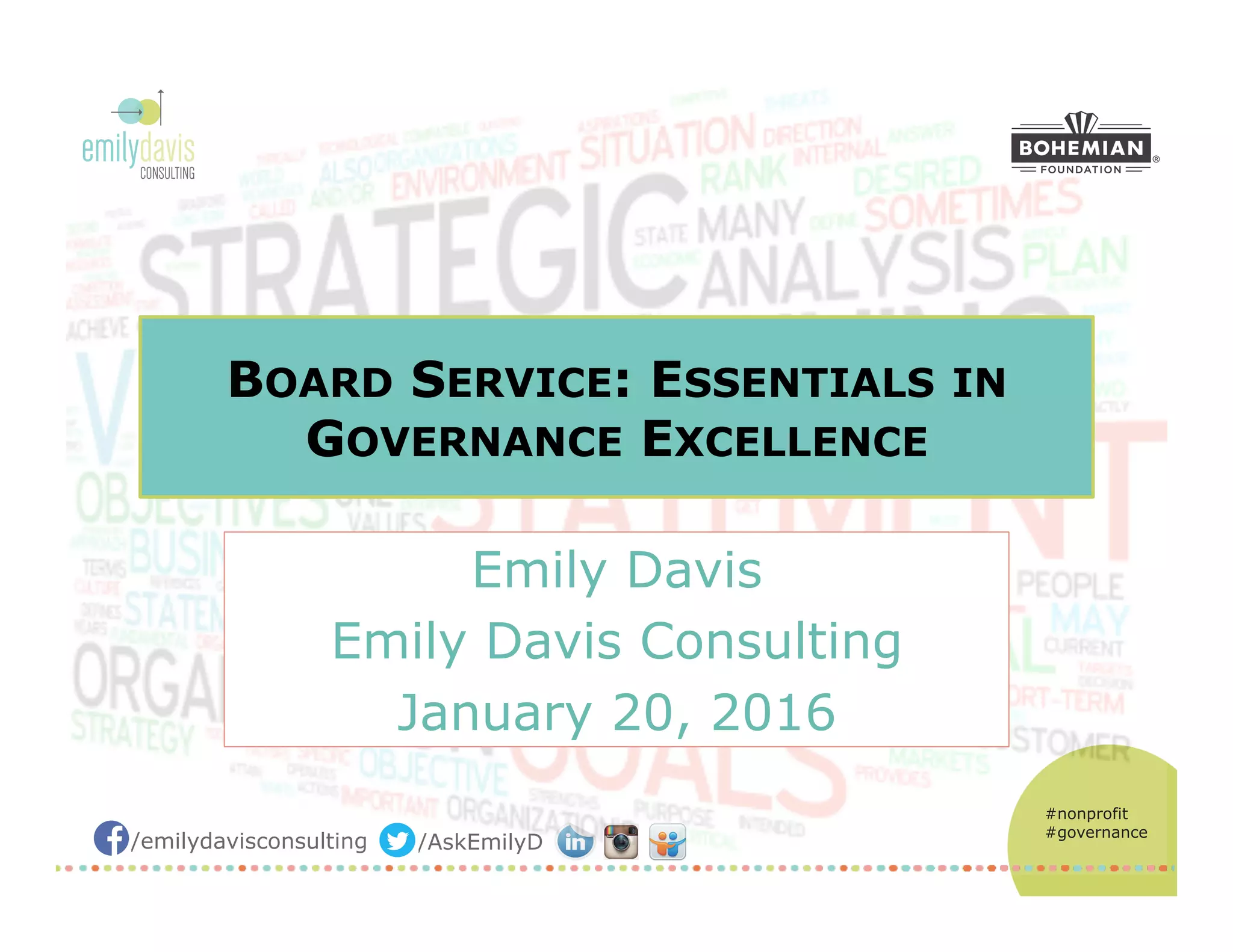 Essentials in Governance Excellence | PPT