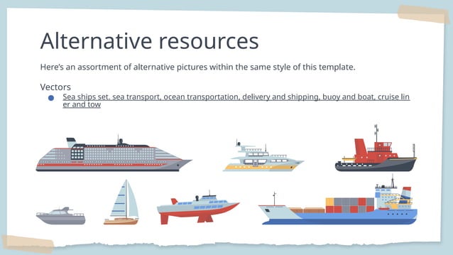 Mẫu thuyết trình Kinh tế biển (Types of ships) | PPTX