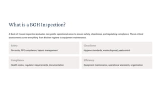 BOH Inspection with eAuditor Audits & Inspections | PDF