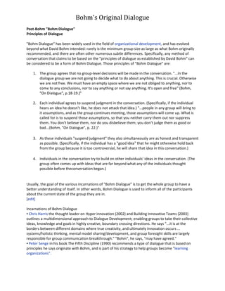 Bohm's original dialogue | PDF