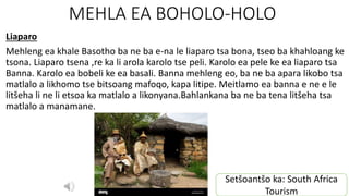 MEHLA EA BOHOLO-HOLO | PPT