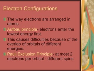Bohr model and electron configuration | PPT