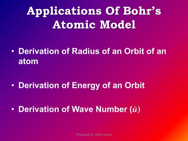 Bohr's model | PPSX | Chemistry | Science