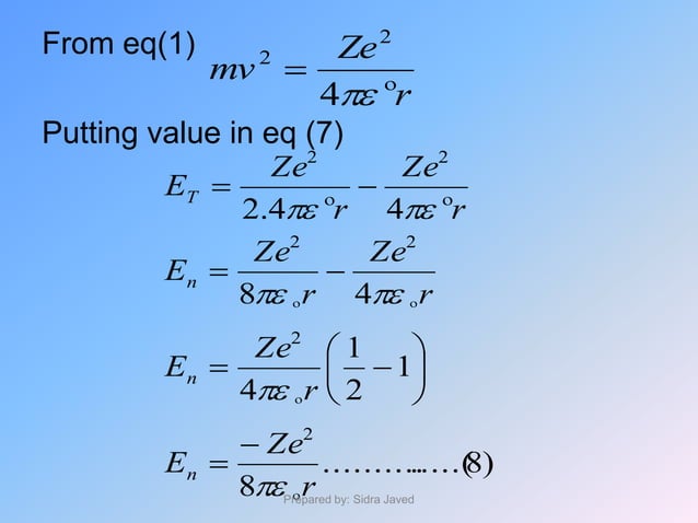 Bohr's model | PPSX | Chemistry | Science