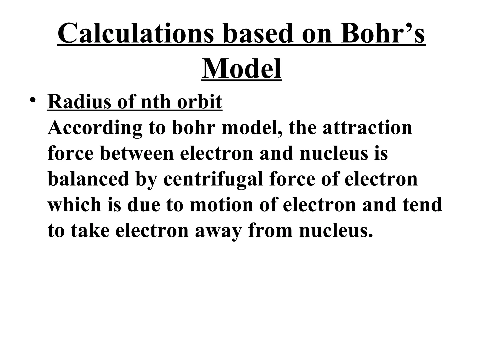 Bohr’s model for hydrogen atom | PPT