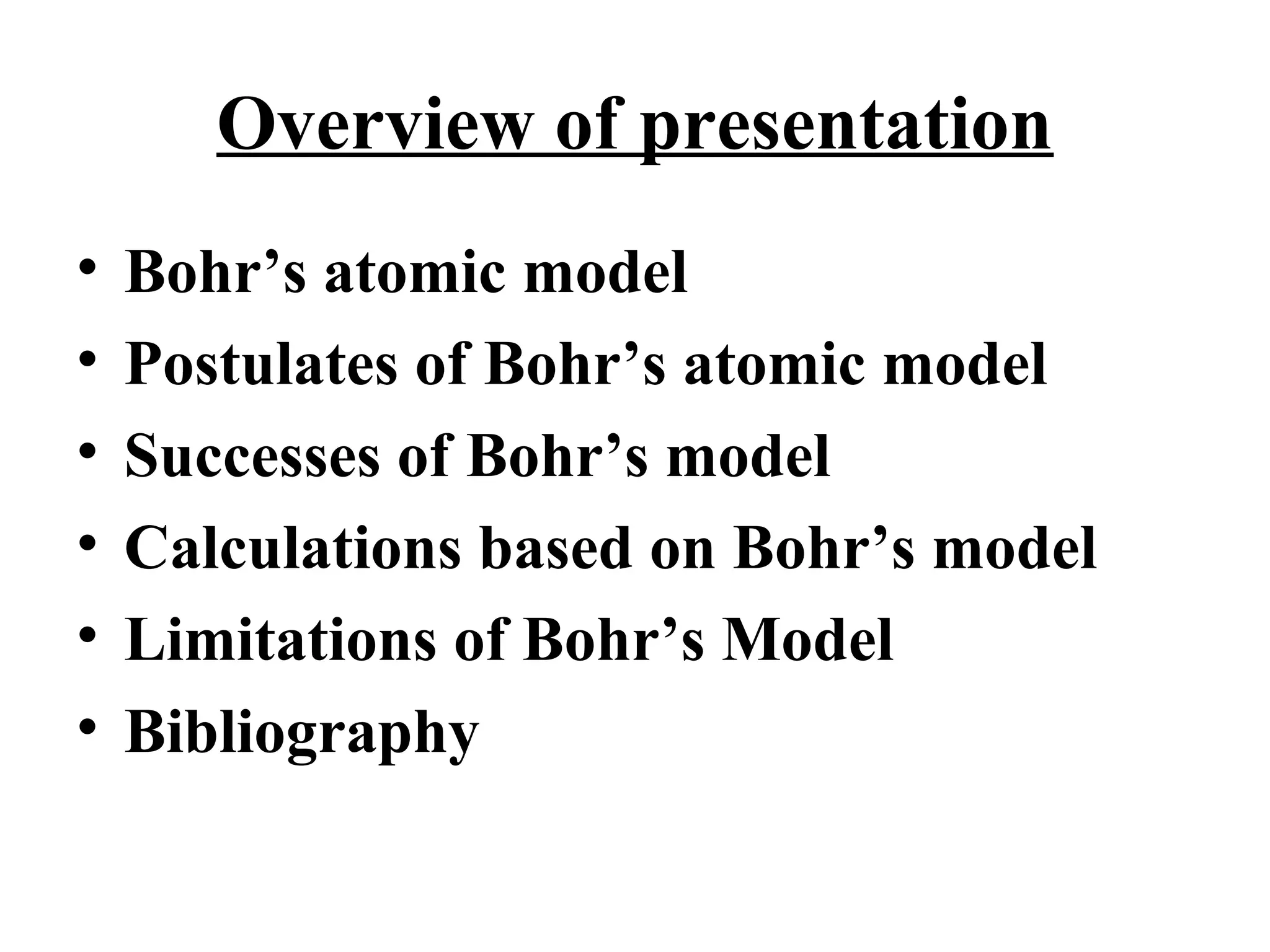 Bohr’s model for hydrogen atom | PPT