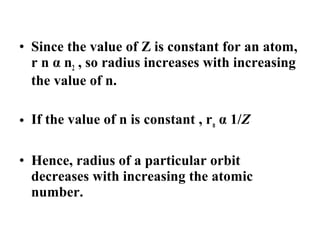Bohr’s model for hydrogen atom | PPT