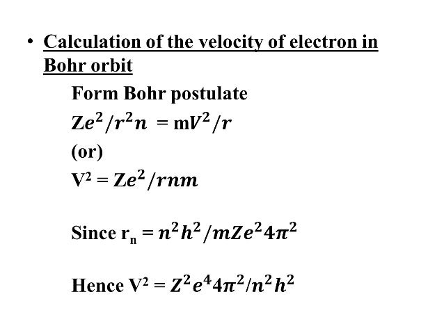 Bohrs Model For Hydrogen Atom